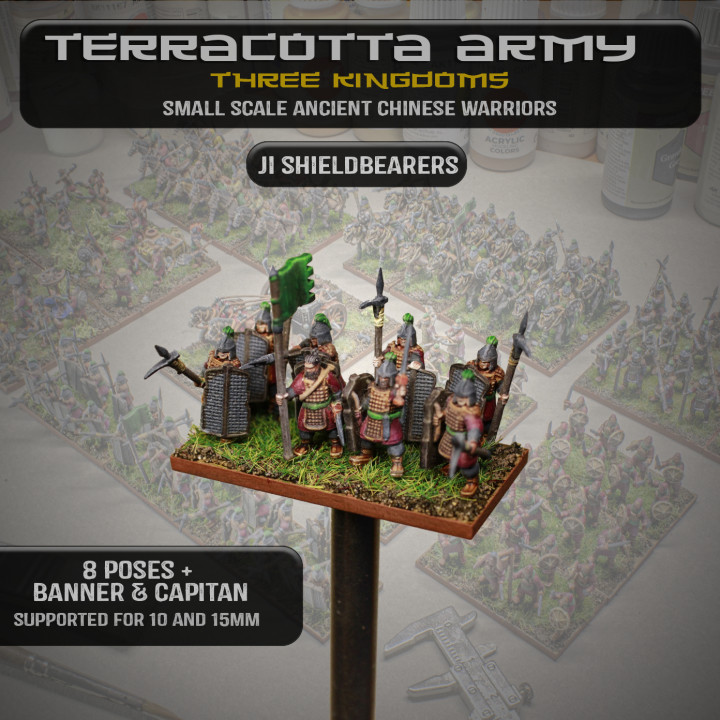 3D Printable Terracotta Army - Ji Shieldbearers by The Gip