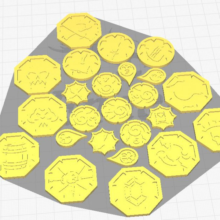 3D Printable Warcry Token Box & Tokens by Eugene Neethling (Burra)