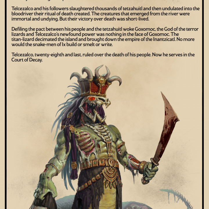 3D Printable MCDM - Telecazalco XVIII, The Bloodriver by Trenchworx LLC