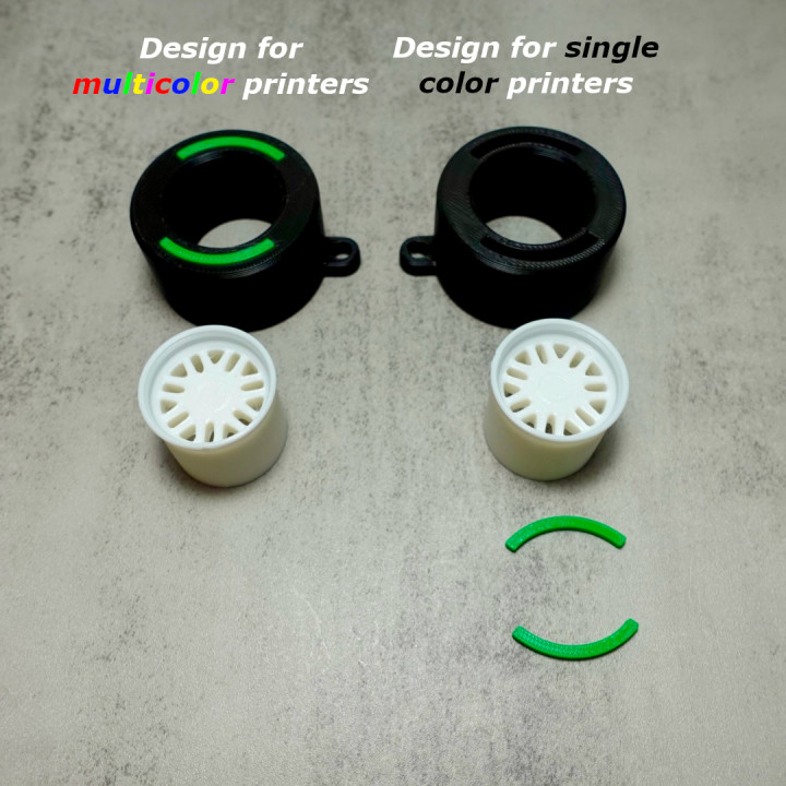 3D Printable F1 Style Tire Keychain by MysticMesh3D