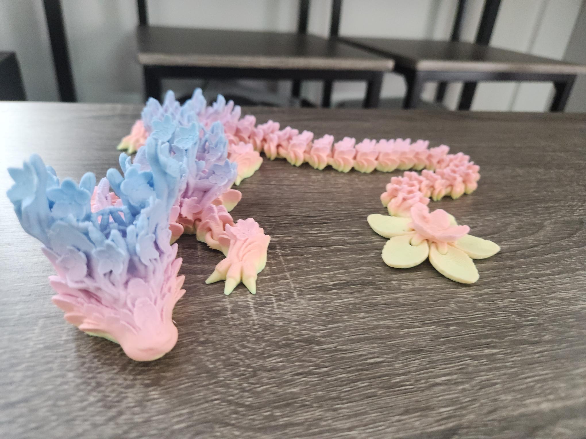 3D Printable Cherry Blossom Dragon by Cinderwing3D
