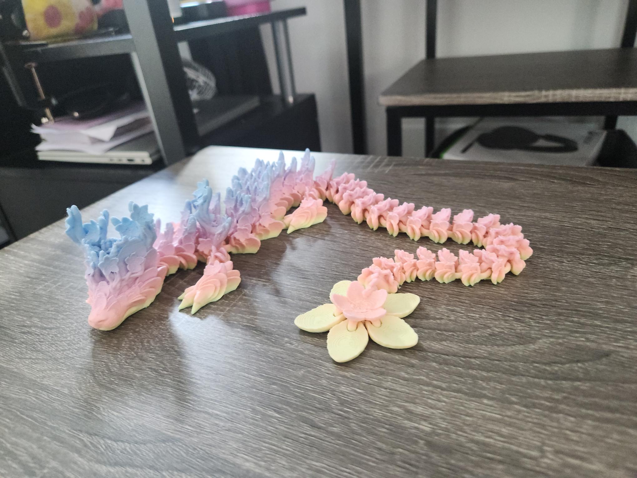 3D Printable Cherry Blossom Dragon by Cinderwing3D