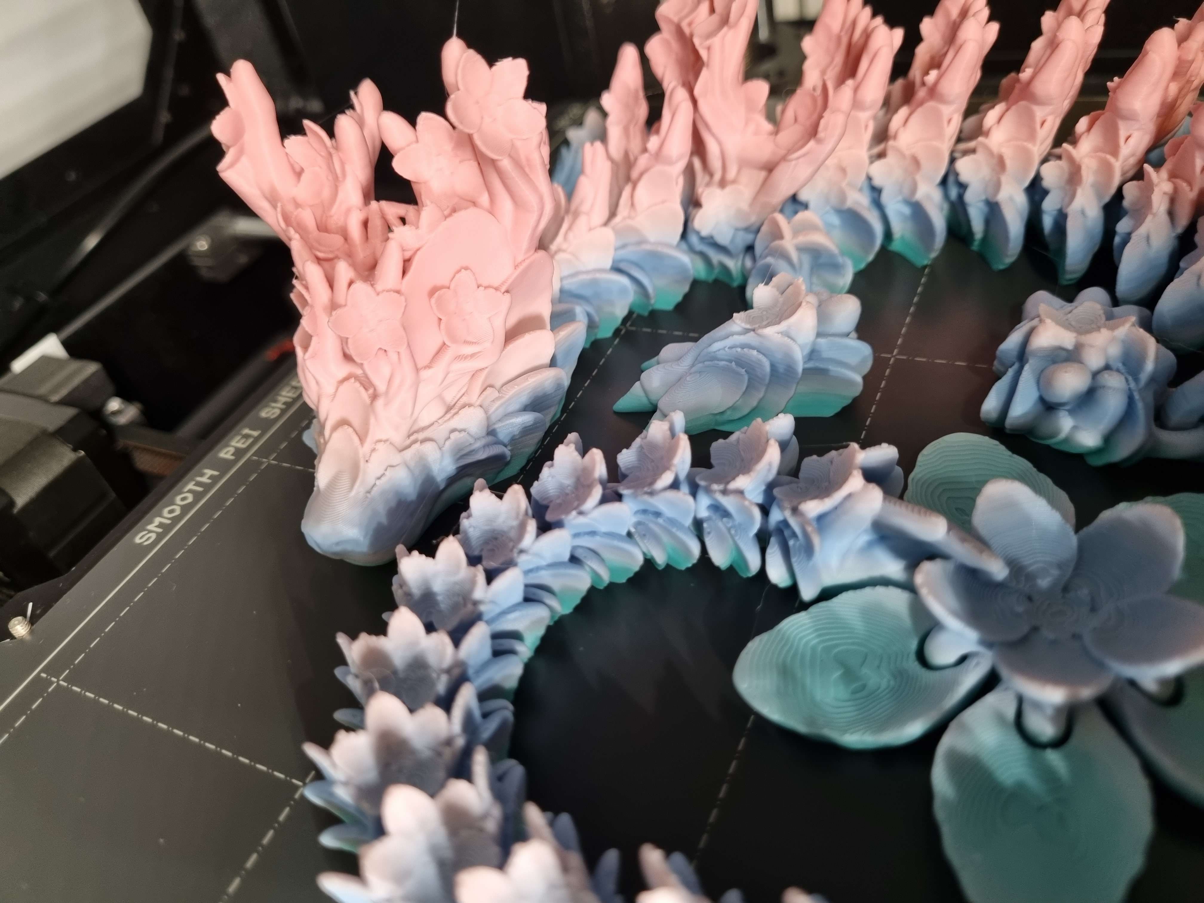 3D Printable Cherry Blossom Dragon by Cinderwing3D