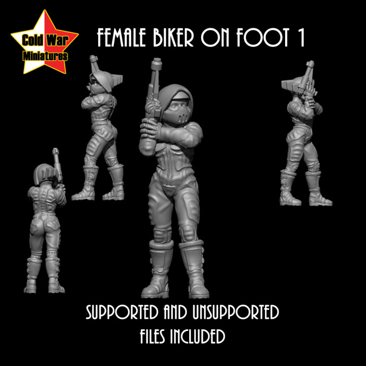 3D Printable Biker Bundle by Cold War Miniatures