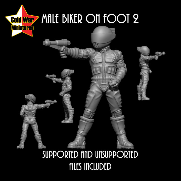 3D Printable Biker Bundle by Cold War Miniatures