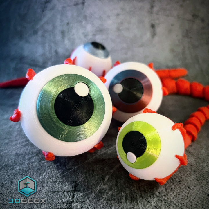 3D Printable Ripped-Out Articulated Eyeballs by 3DGeex