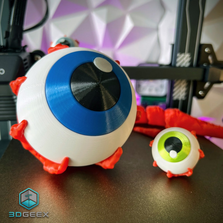 3D Printable Ripped-Out Articulated Eyeballs by 3DGeex