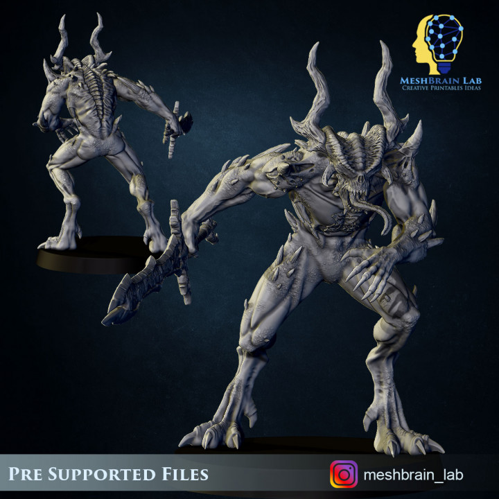 3D Printable Chaos Warp Demons Squad X7 by MeshBrain Lab