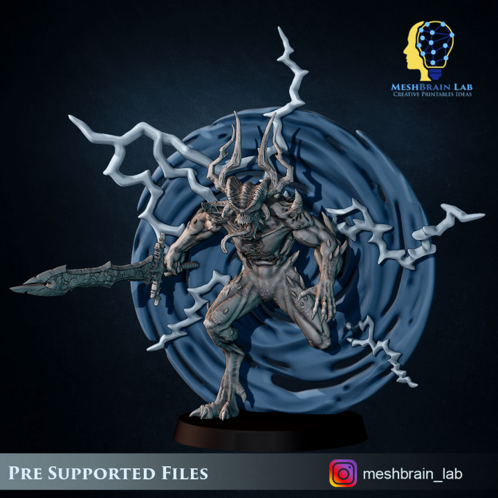 3D Printable Chaos Warp Demons Squad X7 by MeshBrain Lab