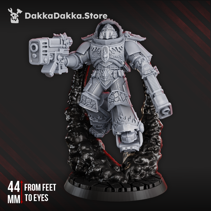 3D Printable Dragon Armor Jetpack Squad Warrior by dakkadakka.store