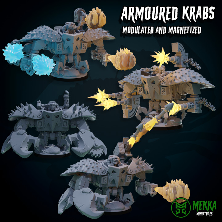 3D Printable Armoured Krabs by Mekka Miniatures