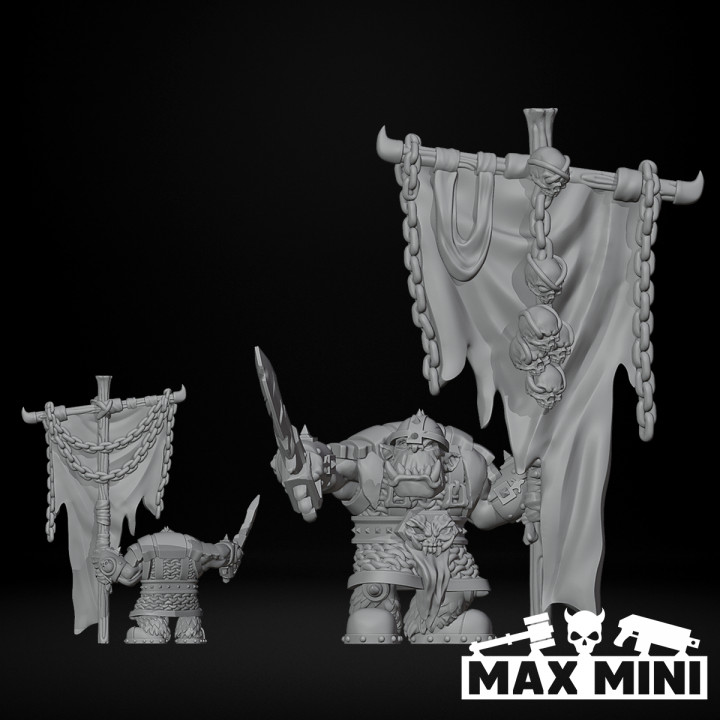 3D Printable Orc Battle Standard by Max Mini
