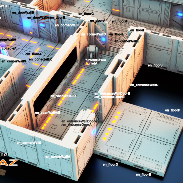 3D Printable Alcatraz - Scifi Space Prison Terrains & Props by Project ...