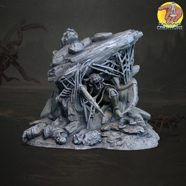 3D Printable Terrain Insect monster rock - FDM by SolGood Creations