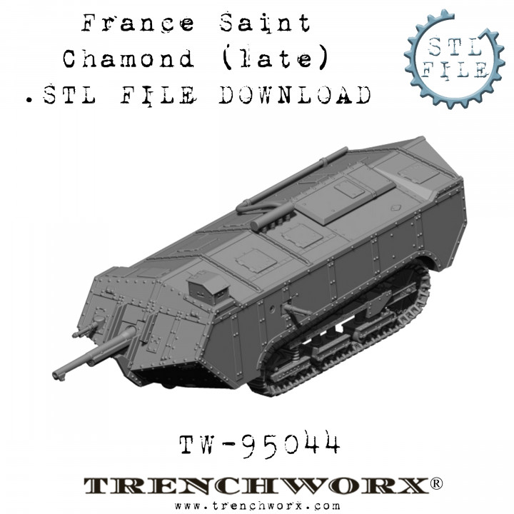 3D Printable Late Production St. Chamond by Trenchworx LLC
