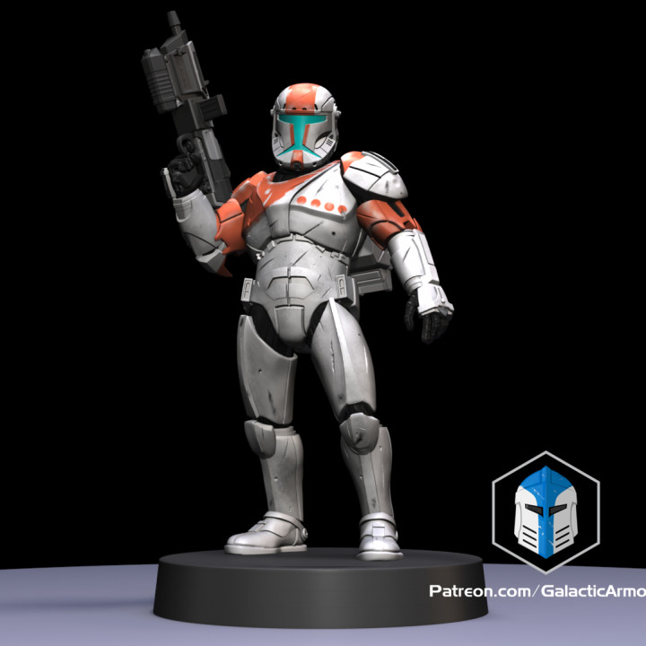 3D Printable Republic Commando Clone Miniatures by Galactic Armory