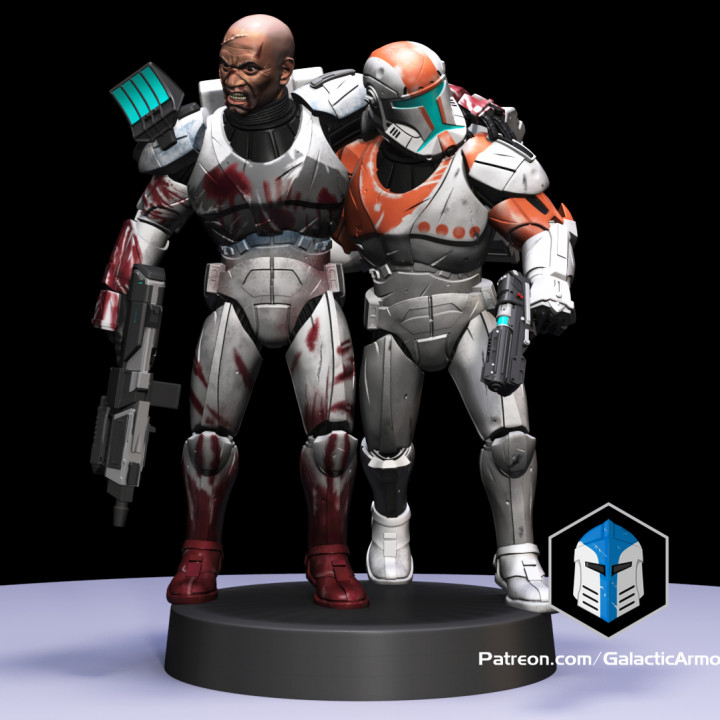 3D Printable Republic Commando Clone Miniatures by Galactic Armory