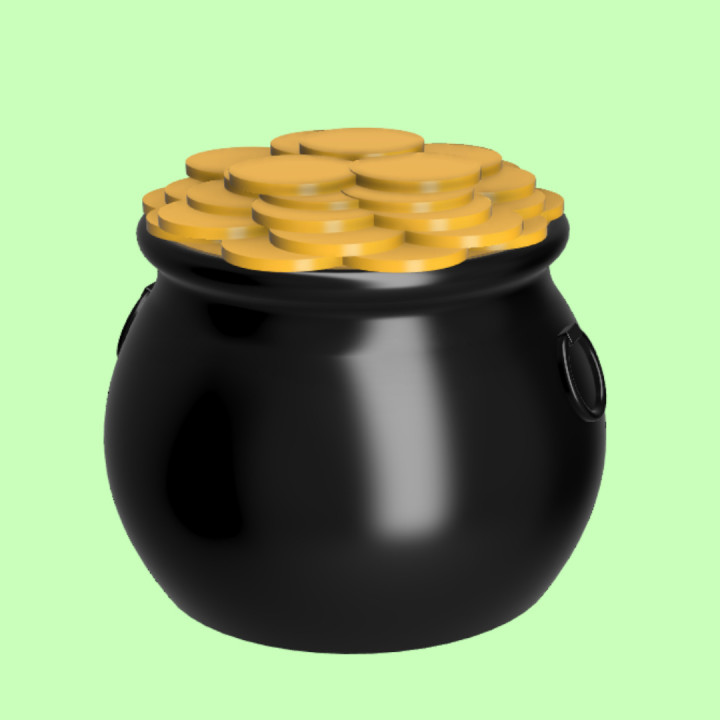 3D Printable Pot of Gold Organizer by MysticMesh3D