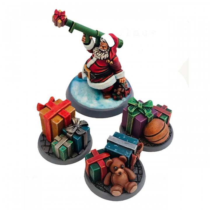 3D Printable FREE!!! "Bazooka" Claus and Gift Objectives by Trenchworx LLC