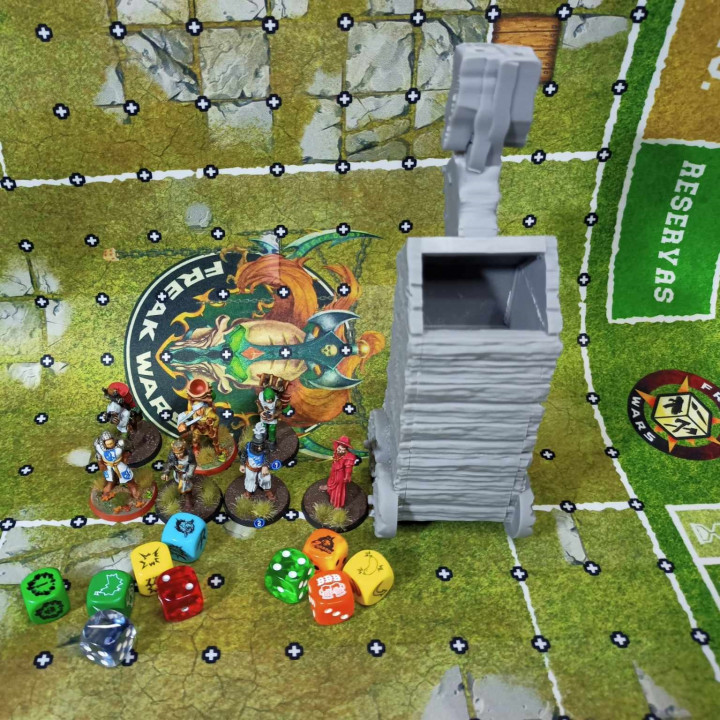 3D Printable Troyan rabbit Dice tower by Hungry Troll Miniatures