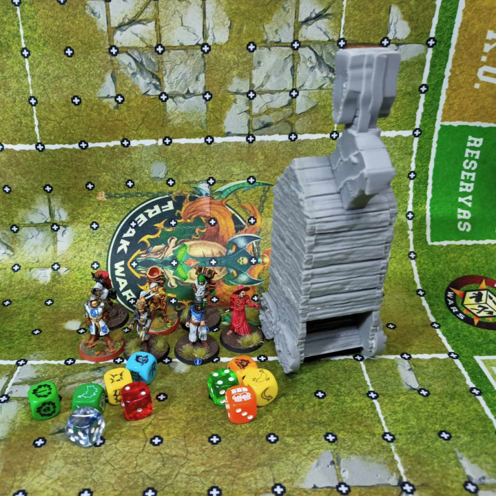 3D Printable Troyan rabbit Dice tower by Hungry Troll Miniatures