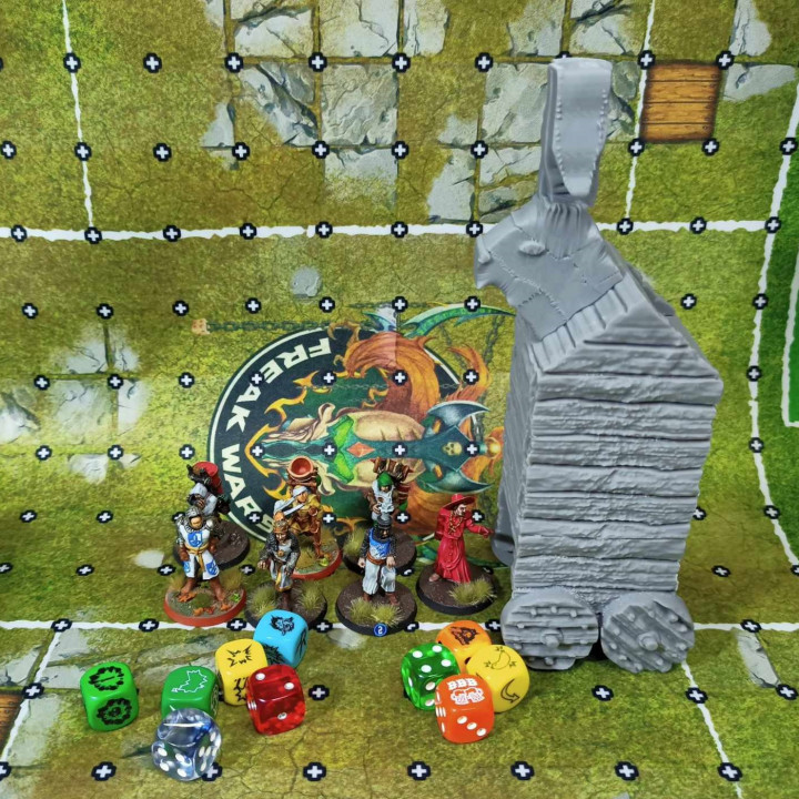 3D Printable Troyan rabbit Dice tower by Hungry Troll Miniatures