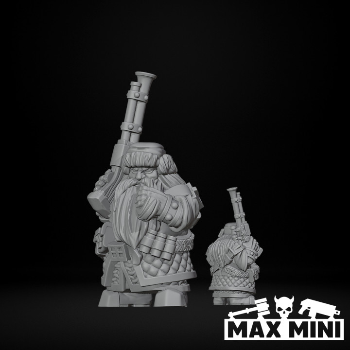 3D Printable Dwarf Gunners by Max Mini