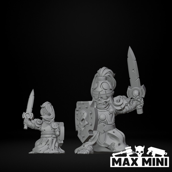 3D Printable Halfling Crypt Guard Command by Max Mini