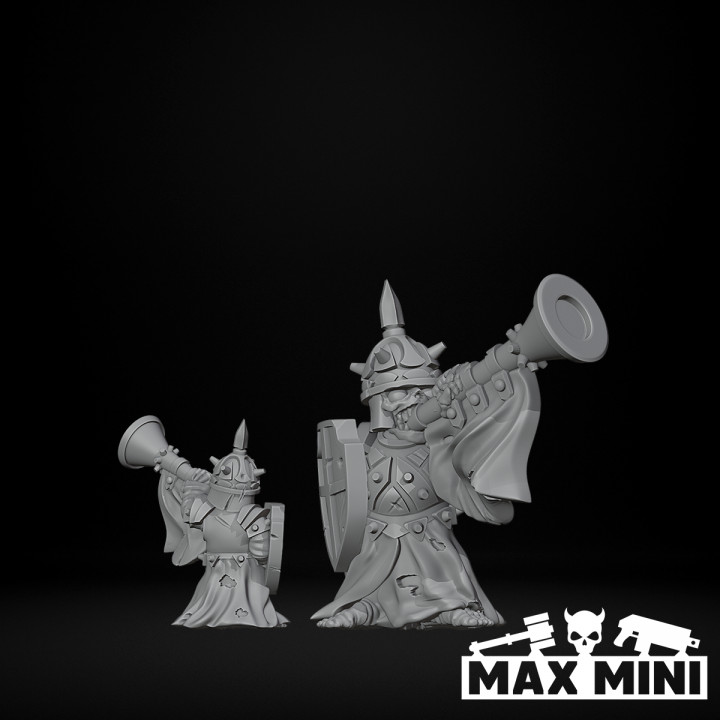 3D Printable Halfling Crypt Guard Command by Max Mini