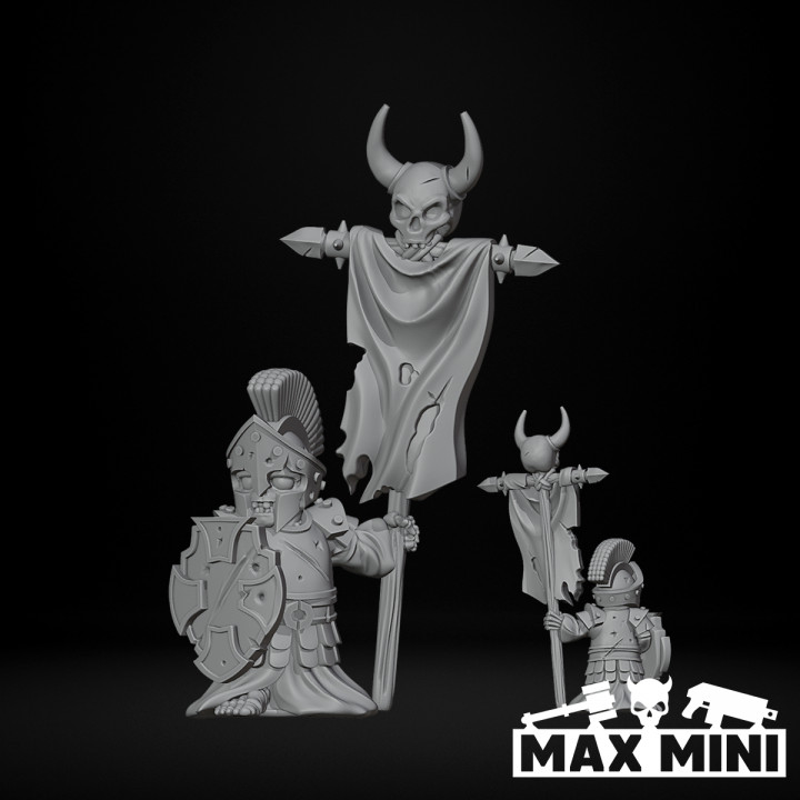 3D Printable Halfling Crypt Guard Command by Max Mini