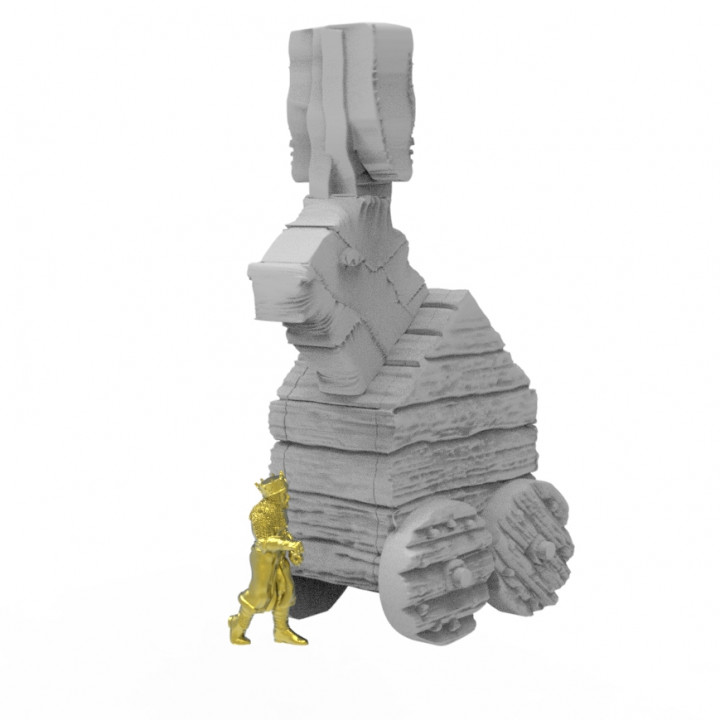 3D Printable Troyan Rabbit siege tower by Hungry Troll Miniatures