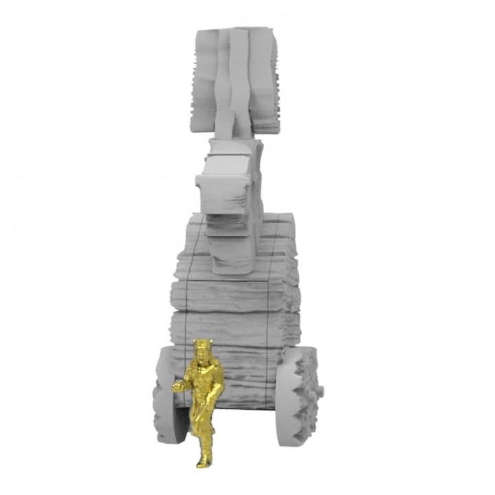 3D Printable Troyan Rabbit siege tower by Hungry Troll Miniatures