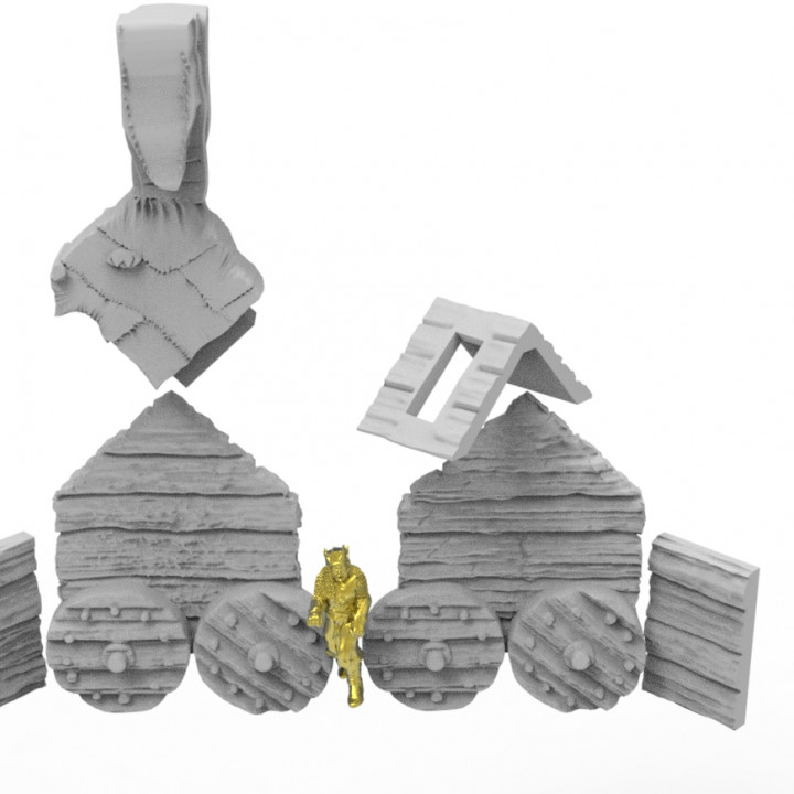 3D Printable Troyan Rabbit siege tower by Hungry Troll Miniatures