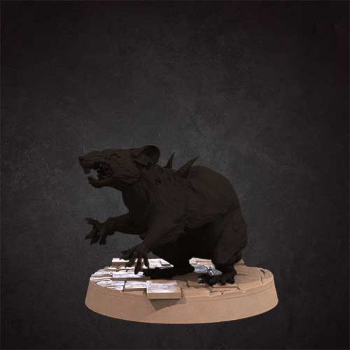 3D Printable Giant Rats (Graveyard Minions) (4 Models) by Bite the Bullet