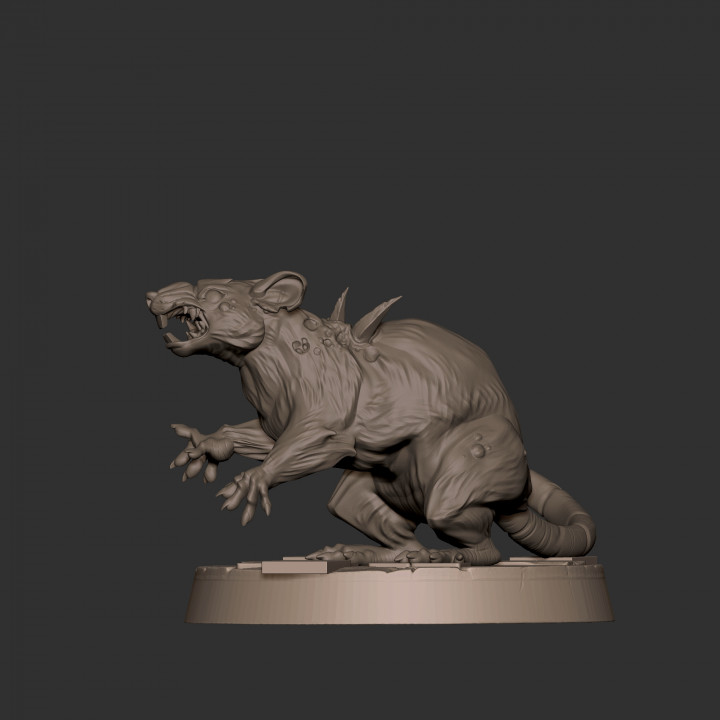3D Printable Giant Rats (Graveyard Minions) (4 Models) by Bite the Bullet