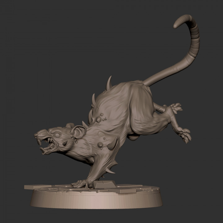 3D Printable Giant Rats (Graveyard Minions) (4 Models) by Bite the Bullet