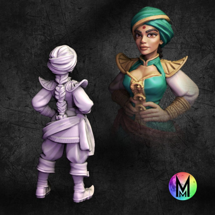 3D Printable Captain Nemo (Female) by Moonlight Minis- Christine Van Patten