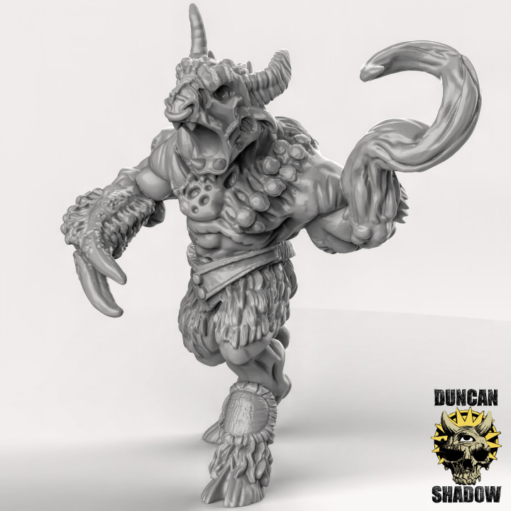 3D Printable PestiGor Beastmen (Pre Supported) by Duncan Shadow