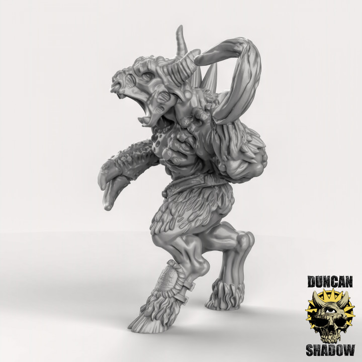 3D Printable PestiGor Beastmen (Pre Supported) by Duncan Shadow