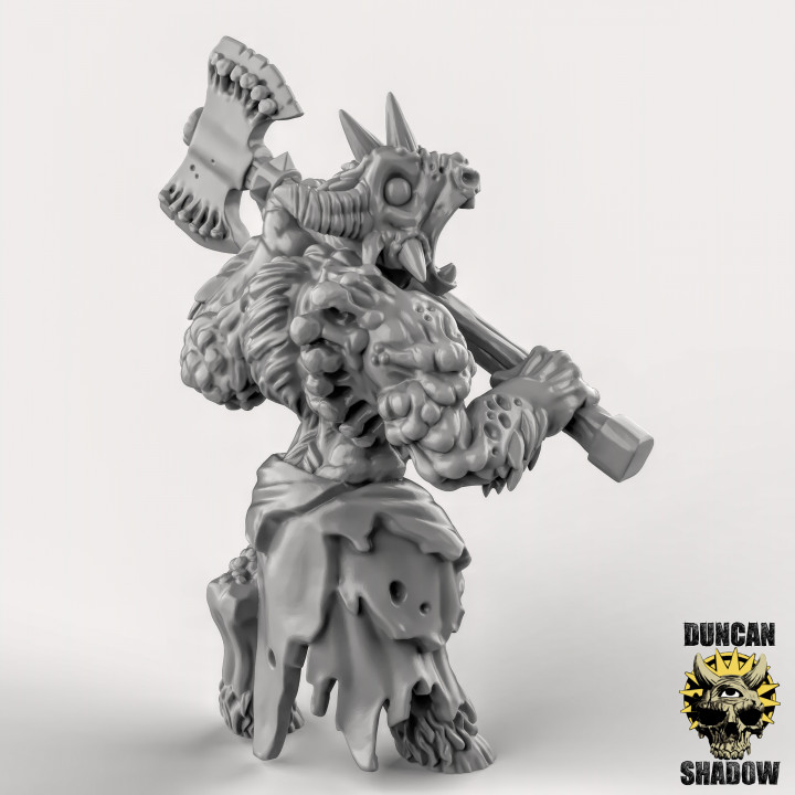 3D Printable PestiGor with Great Weapons Beastmen (Pre Supported) by ...