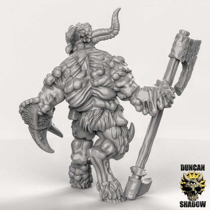 3D Printable PestiGor with Great Weapons Beastmen (Pre Supported) by ...