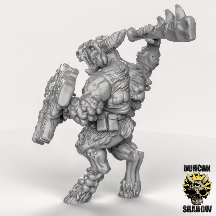 3D Printable PestiGor Beastmen with Hand weapons and shields (Pre ...