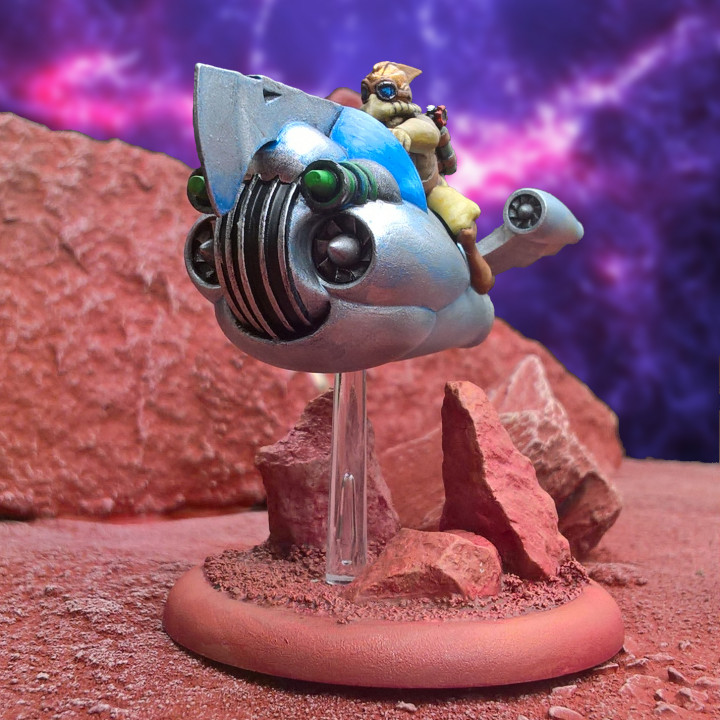 3D Printable Hawkman Rocket Cycle by Cold War Miniatures