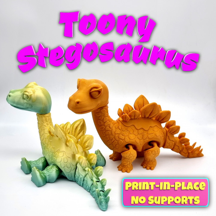 3D Printable Toony Stegosaurus by iradj3d