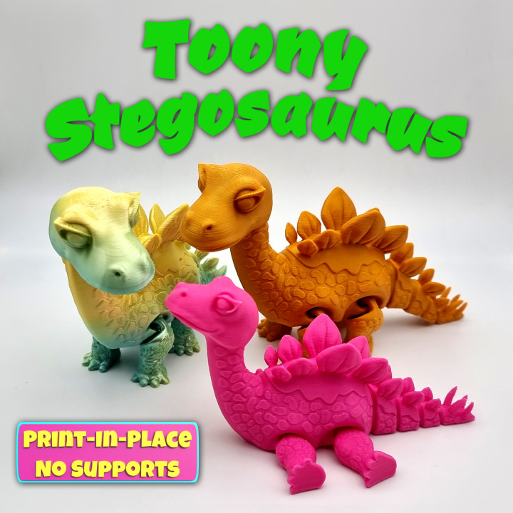 3D Printable Toony Stegosaurus by iradj3d