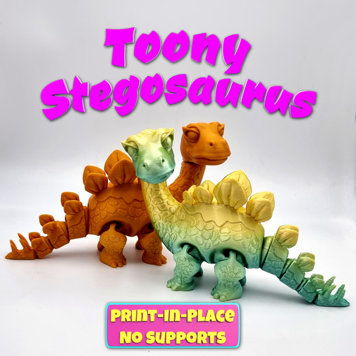 3D Printable Toony Stegosaurus by iradj3d