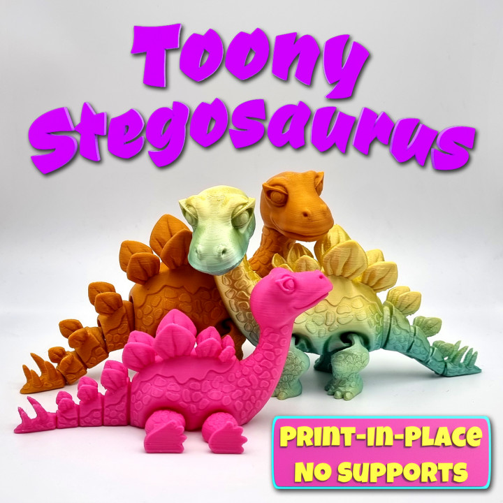 3D Printable Toony Stegosaurus by iradj3d