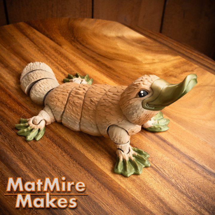 3D Printable Platypus, Articulated fidget, Print-In-Place, Cute Animal ...