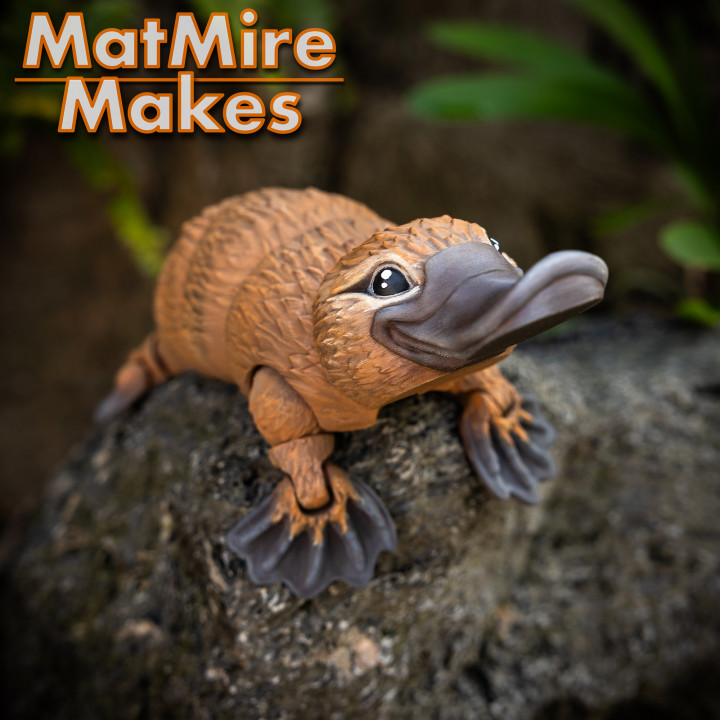 3D Printable Platypus, Articulated fidget, Print-In-Place, Cute Animal ...