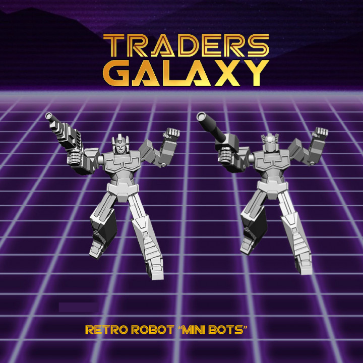 3D Printable Retro Robot - Classic Mini Bots by Traders Galaxy ...